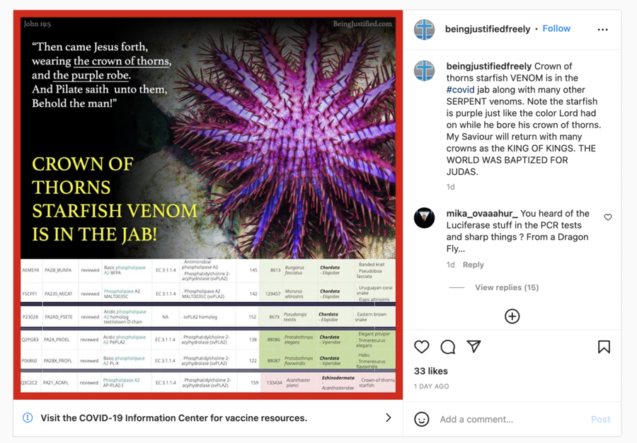 Fact Check: Snake, Starfish Venom Are NOT In COVID Vaccines | Lead Stories